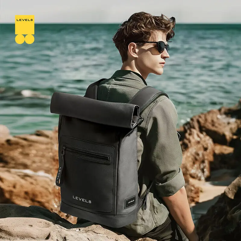 Level8 Muški ranac za laptop, 16", Crni