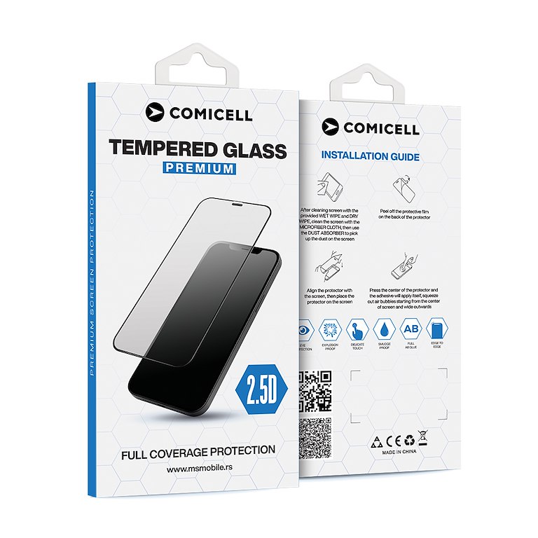 Staklena folija (zastitno kaljeno staklo) za ekran 2.5D - Xiaomi Redmi 15C 4G (Global)/Redmi A7 Pro 4G/Redmi A7 Pro 5G crna (MS)