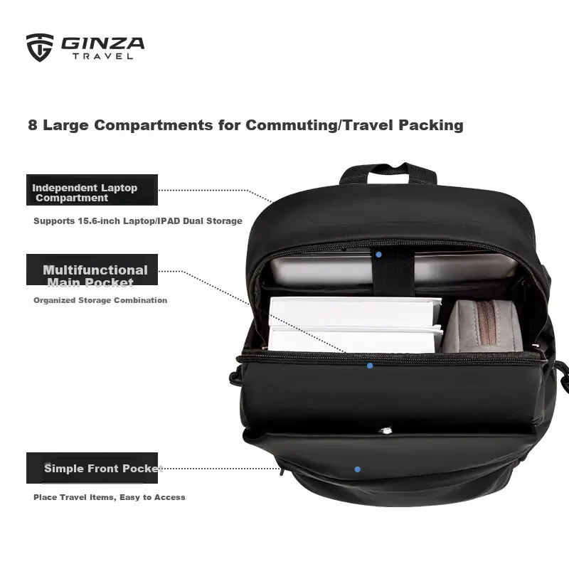 Yinzuo Ranac za laptop, 15.6", Sivi