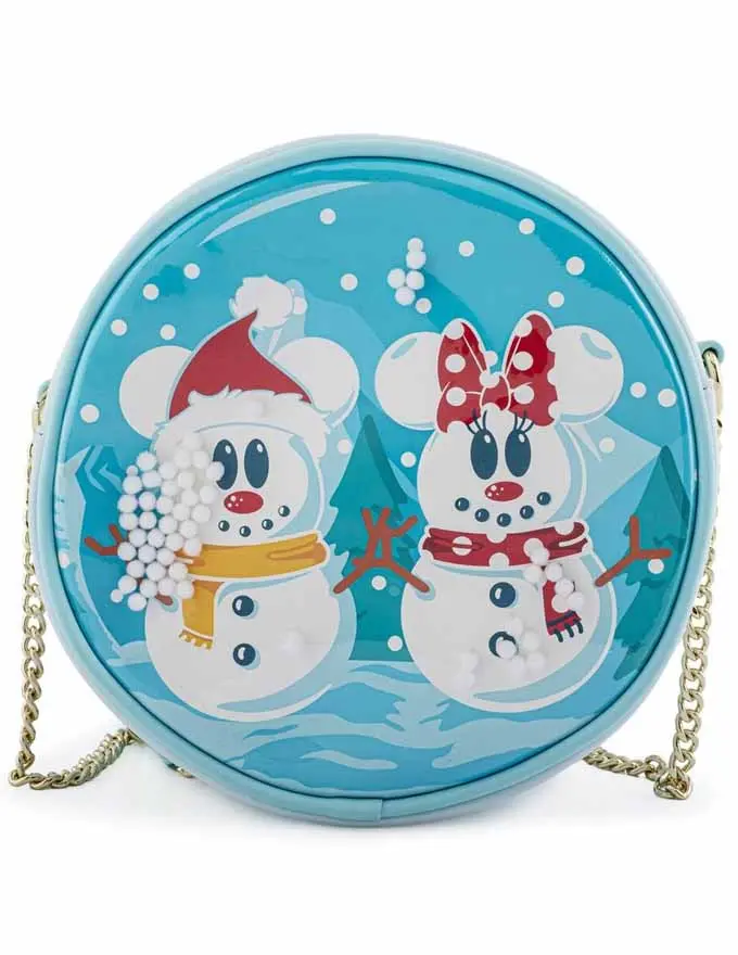 LOUNGEFLY Torba za devojčice Snowman Mickey Minnie Snow Globe, Svetloplava