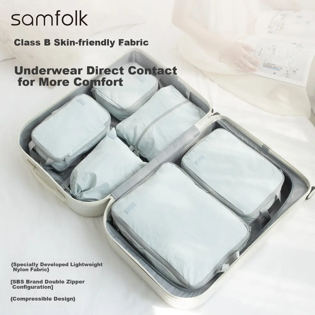 Samfolk Organizator za kofer, 6 komada, Plavi