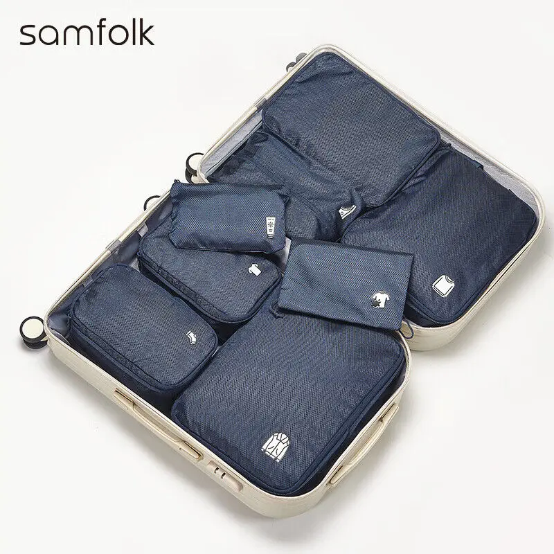 Samfolk Organizator za kofer, 5 komada, Crni
