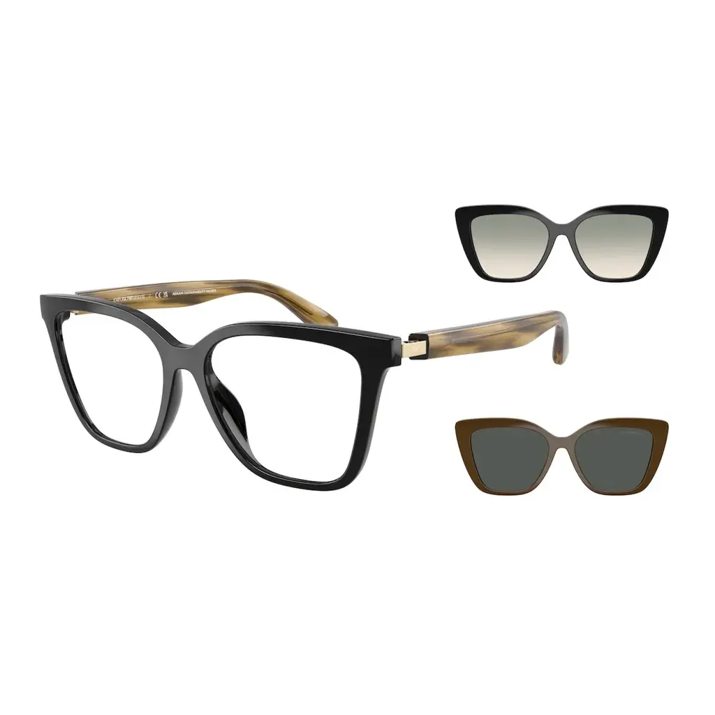 Emporio Armani Okvir za dioptrijske naočare i naočare za sunce Clip on 0EA4254U 50171W, Crni