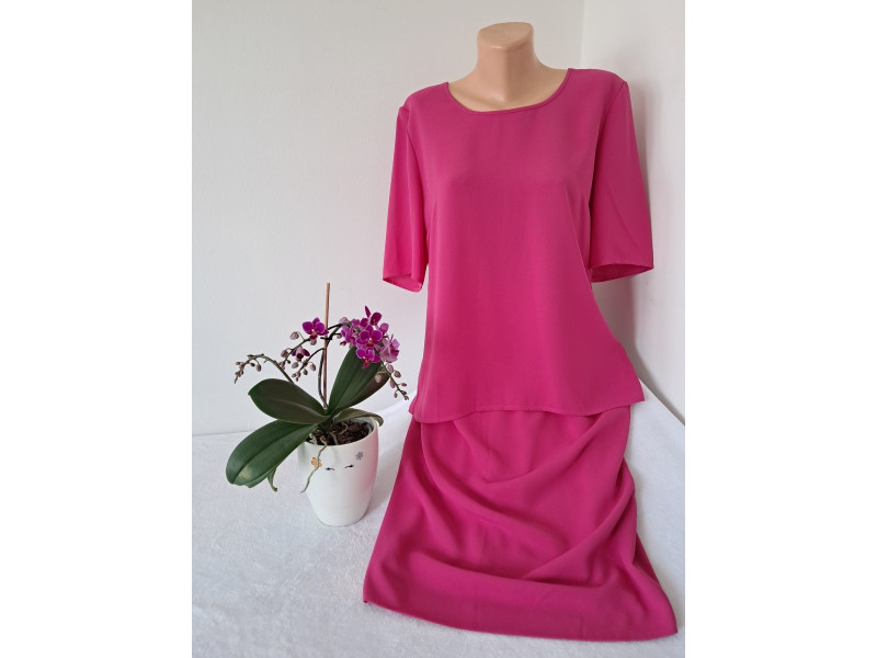 Pink komplet suknja i bluza vel L