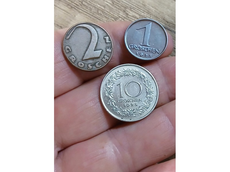 KO 476 - Austrija - 1925 - 3 kom. - opis -