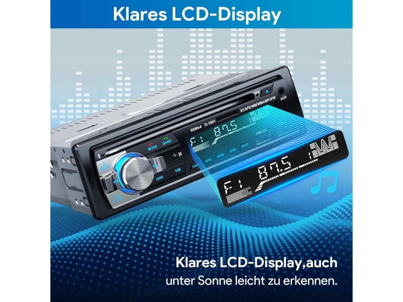 1DIN Auto Radio sa CD DVD plejerom Bluetooth MP3 USB SD