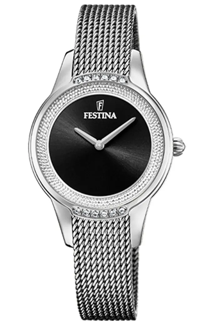 Festina Ženski analogni sat, Crno-srebrne boje