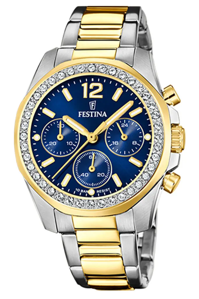 Festina Ženski hronograf sat Boyfriend, Plavo-srebrne boje