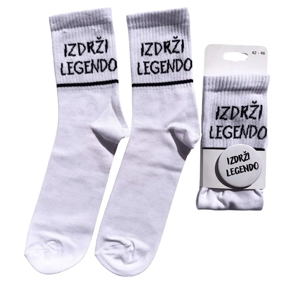 Keva si Muške čarape Izdrži legendo 4246 M, Bele