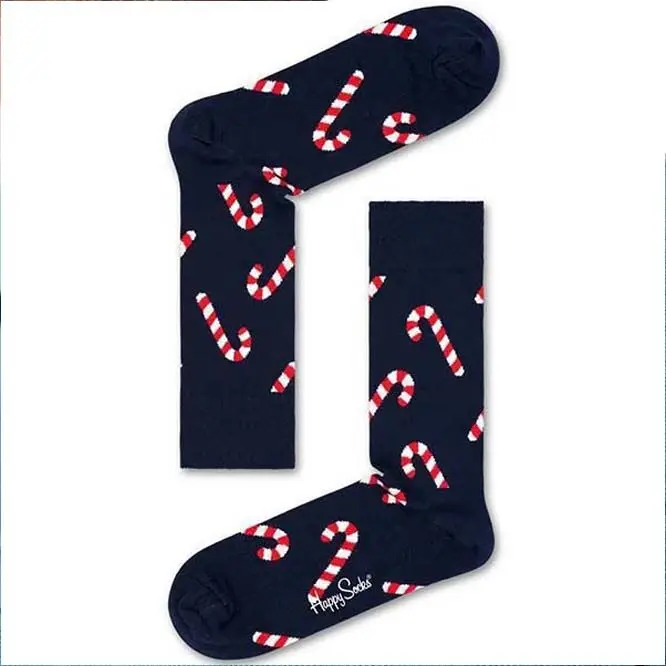 Happy Socks Unisex čarape Candy Cane, Teget