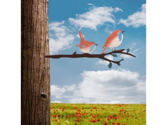 Evila Originals Dekorativna baštenska figura Bird on the branch 23