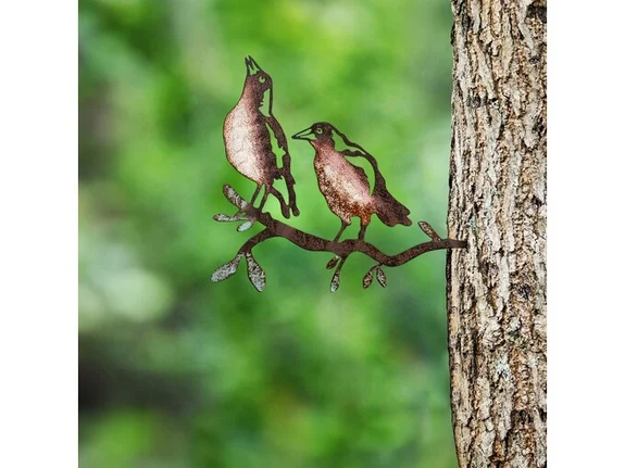 Evila Originals Dekorativna baštenska figura Bird on the branch 29