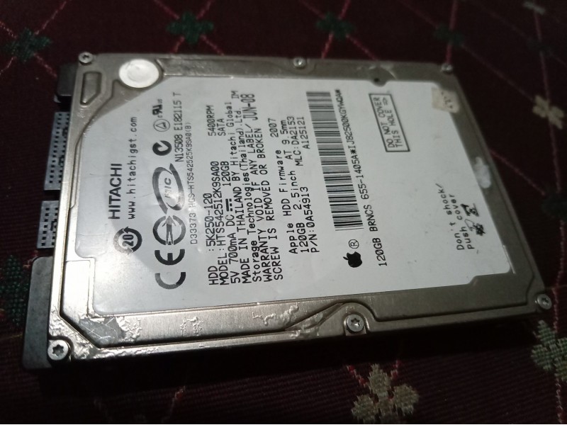 Hard disk Hitachi, 120GB, 2.5", Sata, ~RASPRODAJA~