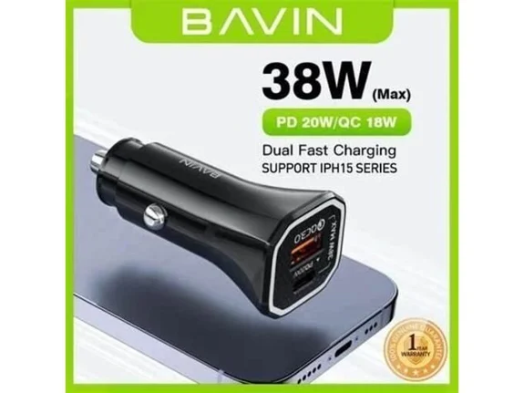 Bavin Auto punjač za telefon PC875BK 20W