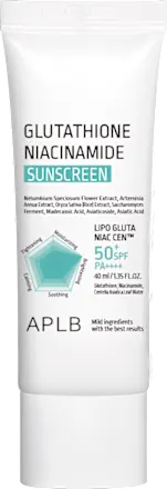 APLB
GLUTATHIONE SPF 50+ krema za lice za zaštitu od sunca, 40 ml