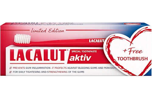 LACALUT
Aktiv pasta za zube + četkica za zube, 90 g
