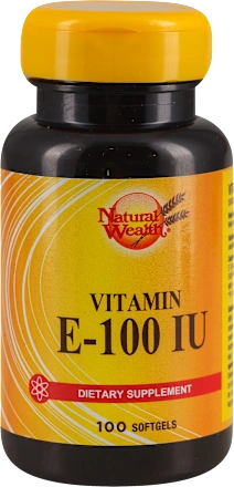 Natural Wealth
Vitamin E-100 IU meke gel kapsule, 100 kom
Dodatak ishrani