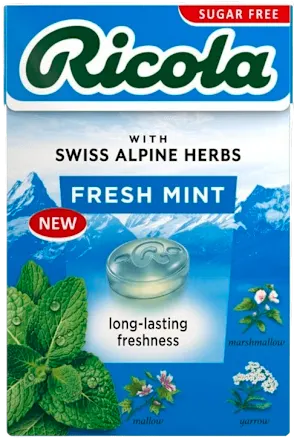 Ricola
FRESH MINT bombone od švajcarskog bilja, sa zaslađivačima, 40 g