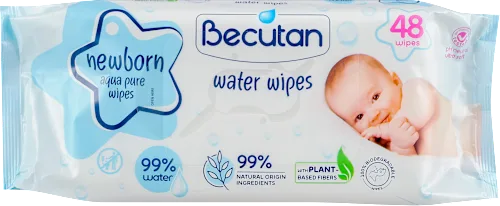 Becutan
newborn aqua pure vlažne maramice za bebe- 99% voda, 48 kom