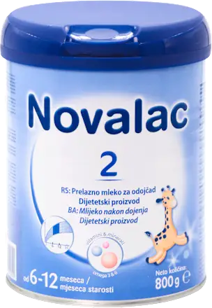 Novalac
2 prelazno mleko za odojčad - dijetetski proizvod, od 6-12 meseci, 800 g
Prelazno mleko