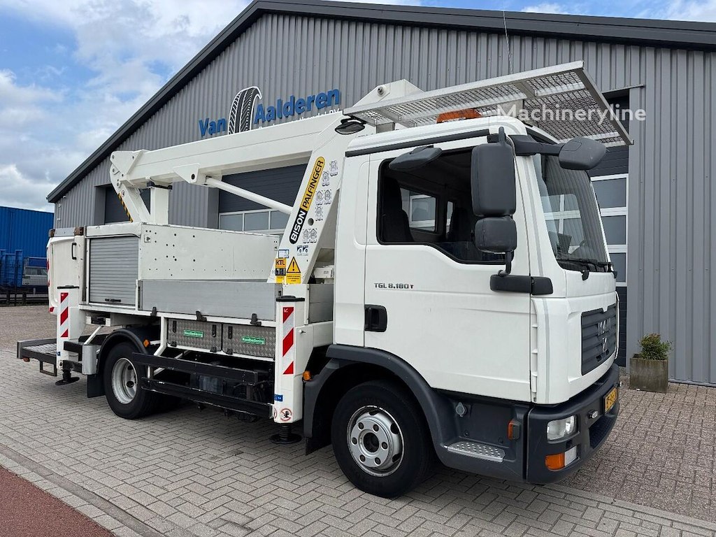 MAN TGL 8.180 Bison-Palfinger TKA 16 Hoogwerker, Hubarbeitsbuhne, pl auto dizalica s korpom