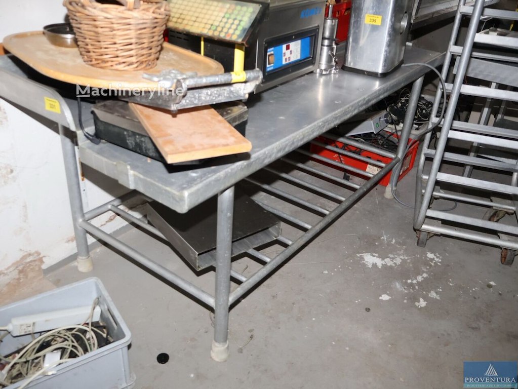 Prodaje se Alu-Zerlegetisch ca. 200x90 cm radni sto od nerđajućeg čelika na aukciji