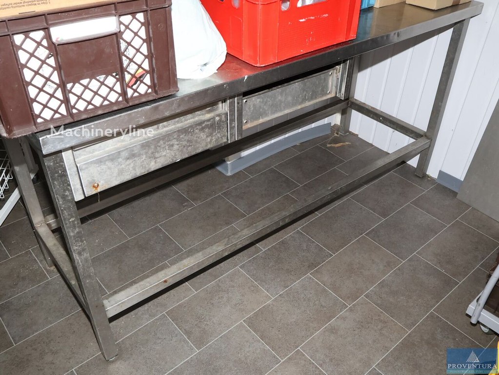 Prodaje se Edelstahl-Arbeitstisch ca. 170x60 cm ostalu opremu za restorane na aukciji