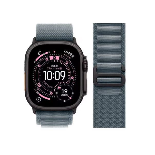 Narukvica za Apple Watch Ultra Strap Alpine Loop Titanium 42/ 44/ 45/ 49 mm L Light blue