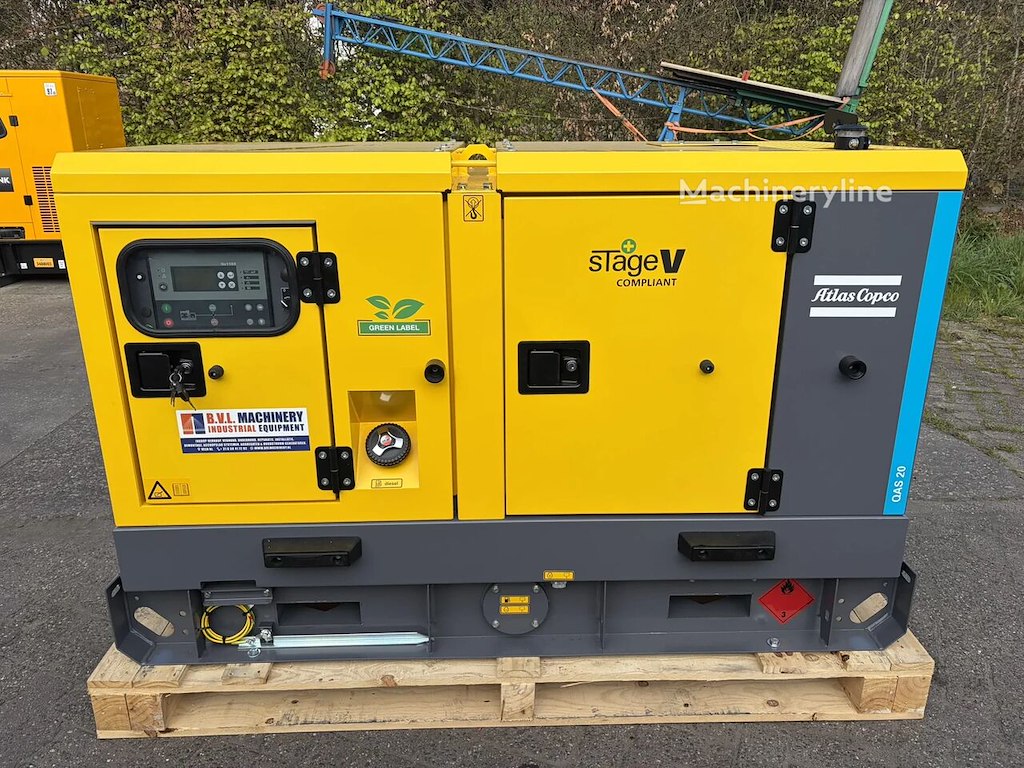 Novi Atlas Copco QAS 20 kVA Kubota aggregaat generatorset nieuw diesel generator