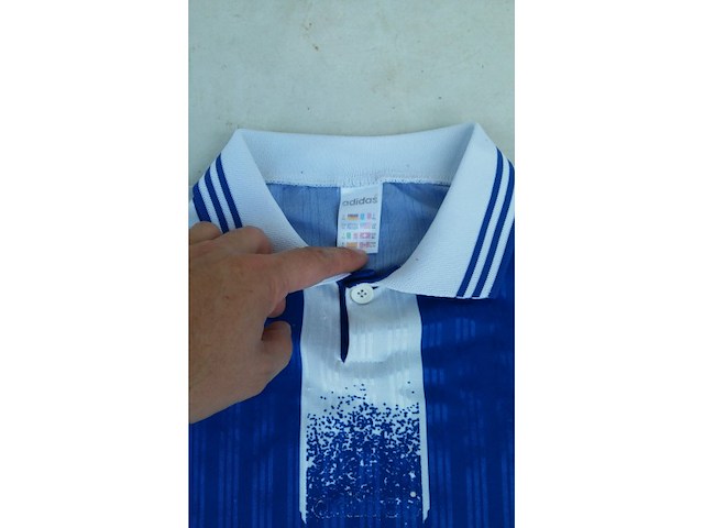 ADIDAS 90` VINTAGE Blue Soccer Shirt ORIGINAL vel.XL