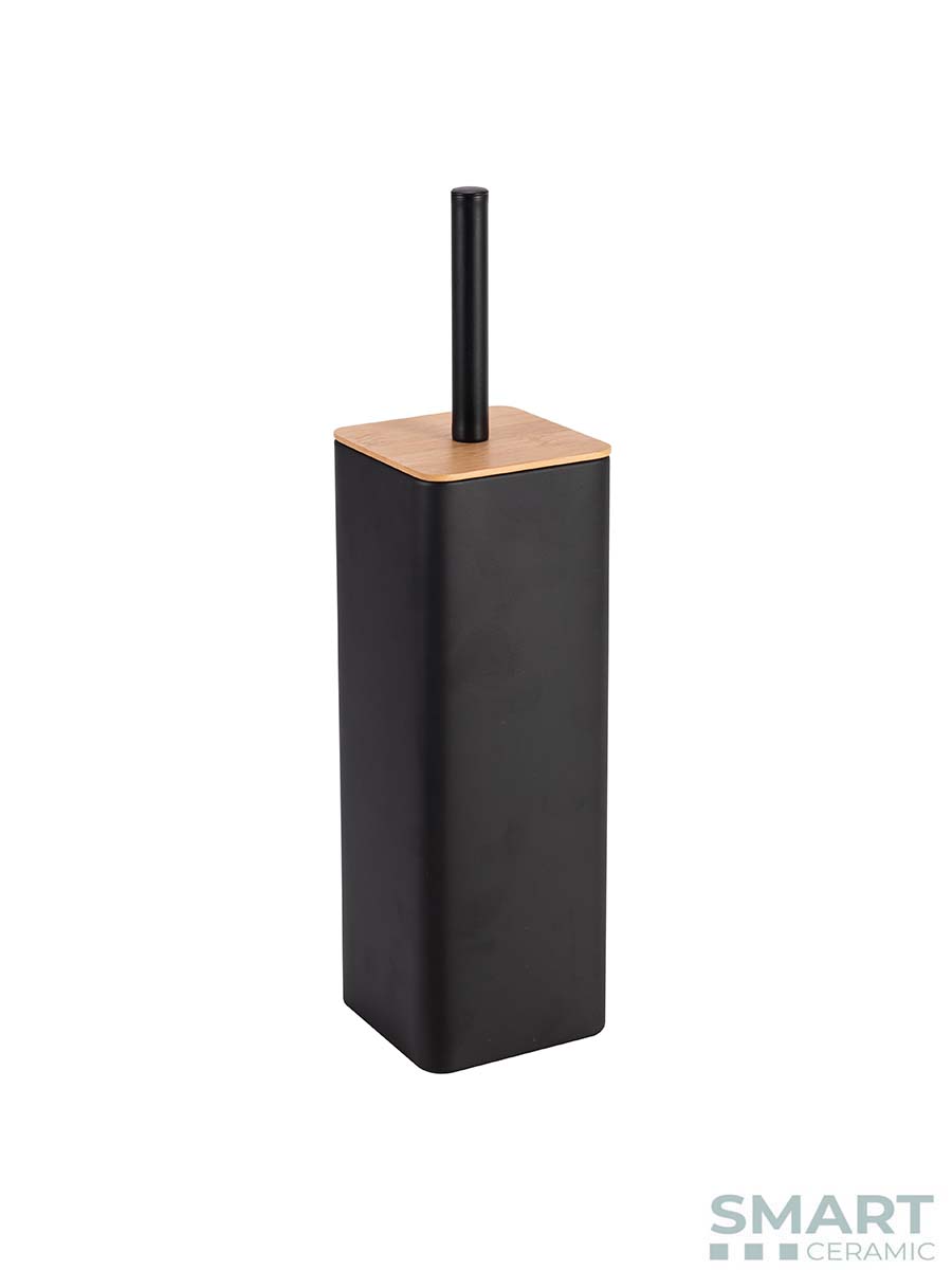 Wc četka crno/drvo kocka Smart Ceramic BIE-1135