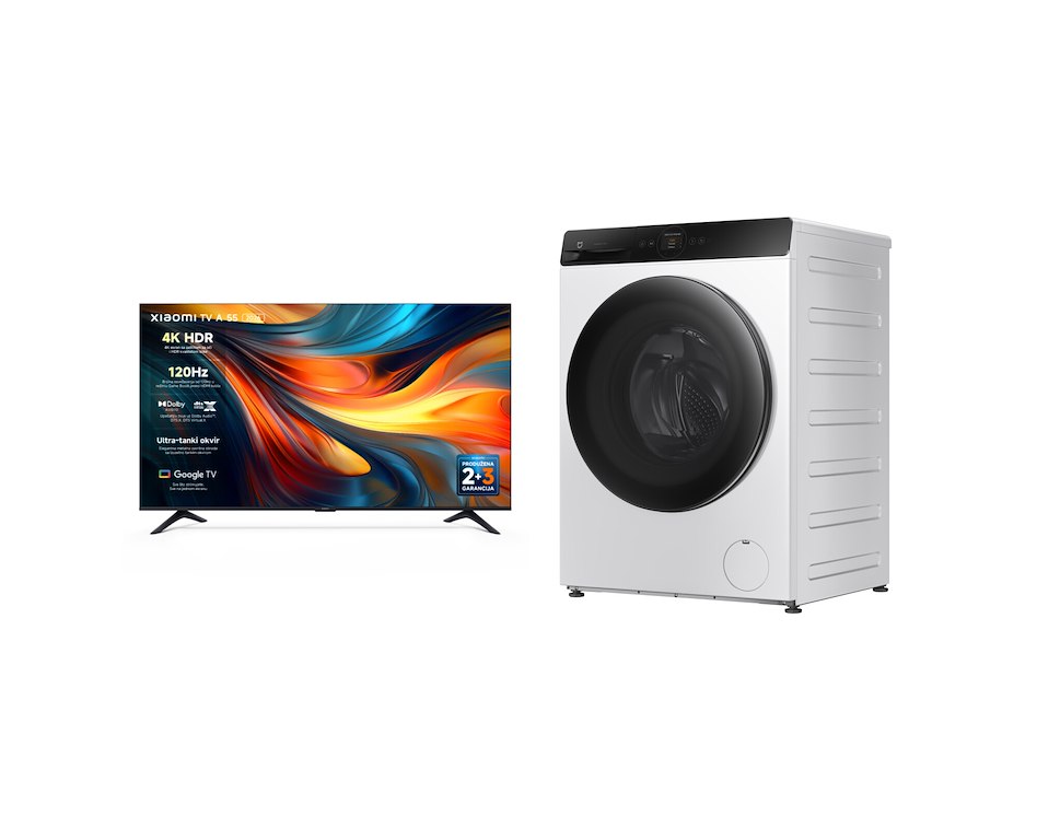 Mijia mašina za pranje i sušenje veša Pro 9kg + Xiaomi TV A 2026 55''