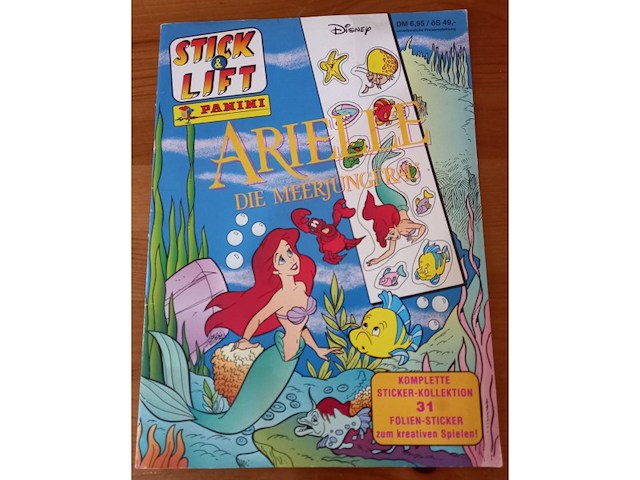Panini Stick &; Lift Ariel Album sa 31 nalepnicom