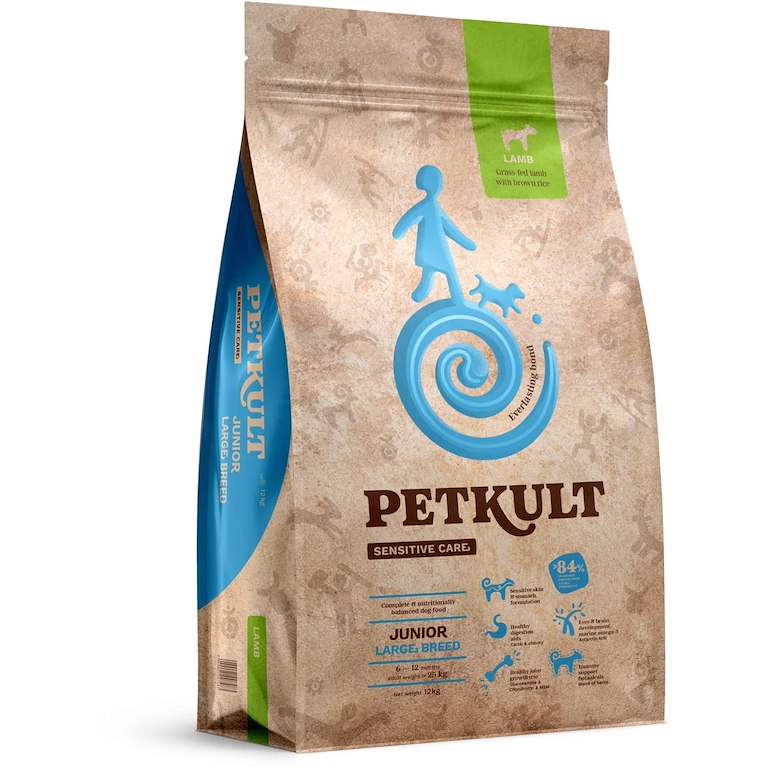 PETKULT Sensitive, jagnjetina s pirinčem, JUNIOR Large