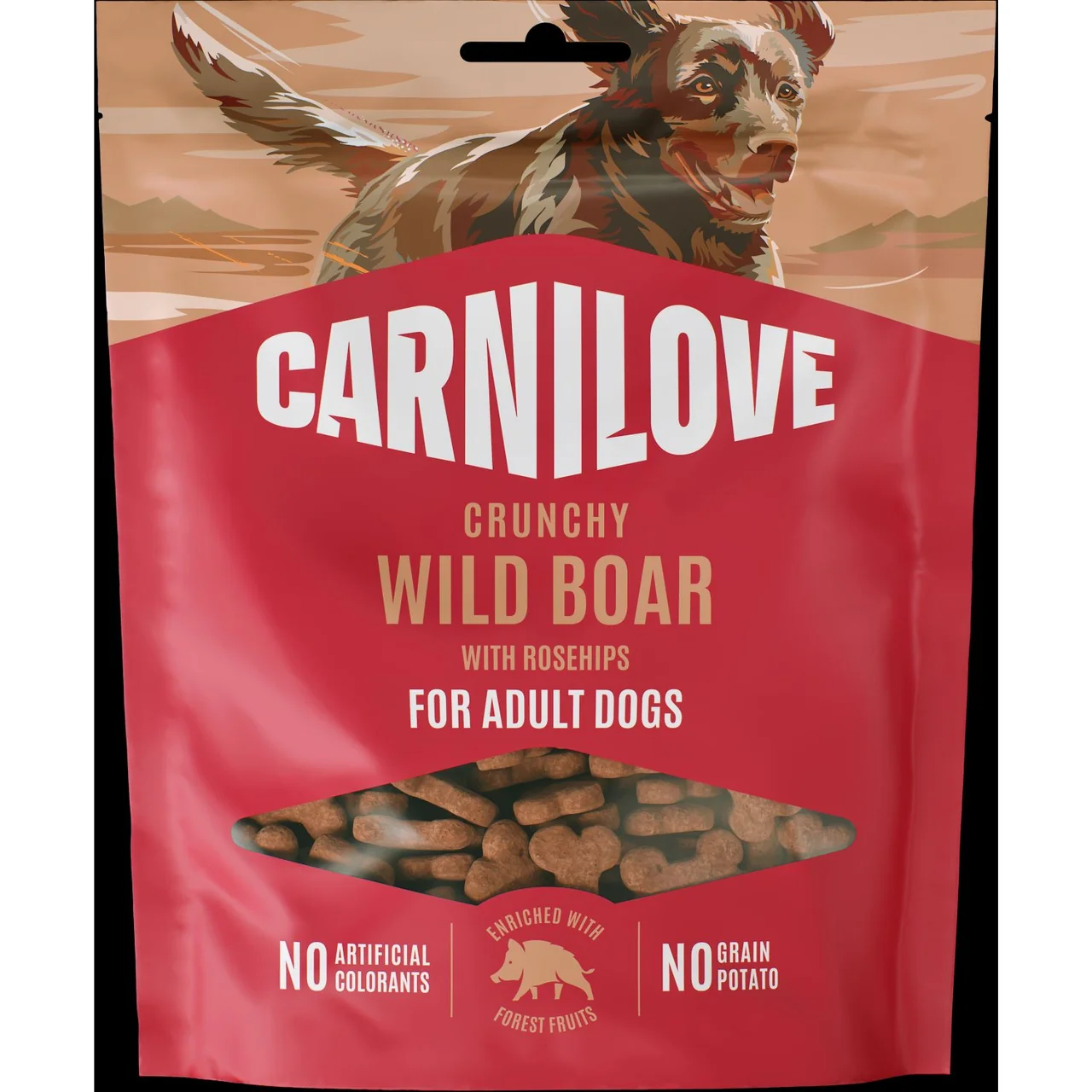CARNILOVE psi Crunchy poslastica divlja svinja sa šipkom 200g