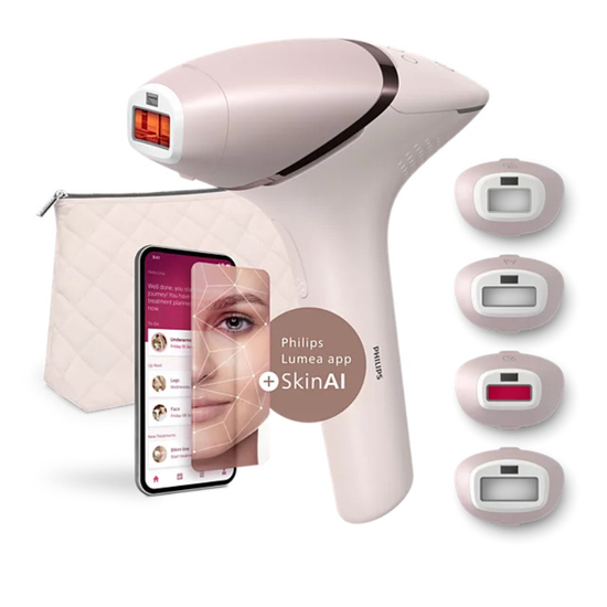 Philips Lumea IPL serije 9900 Epilator sa laserskim uklanjanjem dlačica BRI976/00, 4 dodatka, roze zlatna boja