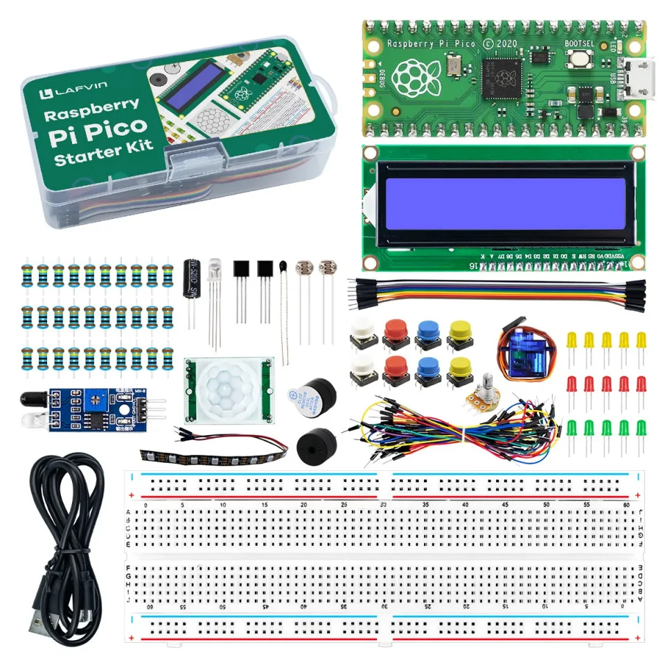 Raspberry Pi Pico RP2040 Basic Starter Kit sa LCD i Senzorima - Edukativni Komplet za Početnike