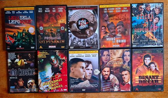 Lot Domaćih DVD Filmova - 10 DVD