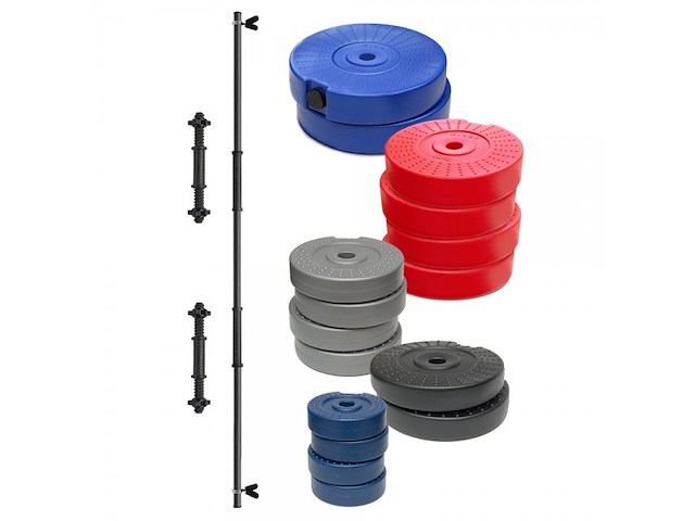 Tegovi set: šipke i tegovi 102kg/tegovi - diskovi 102kg