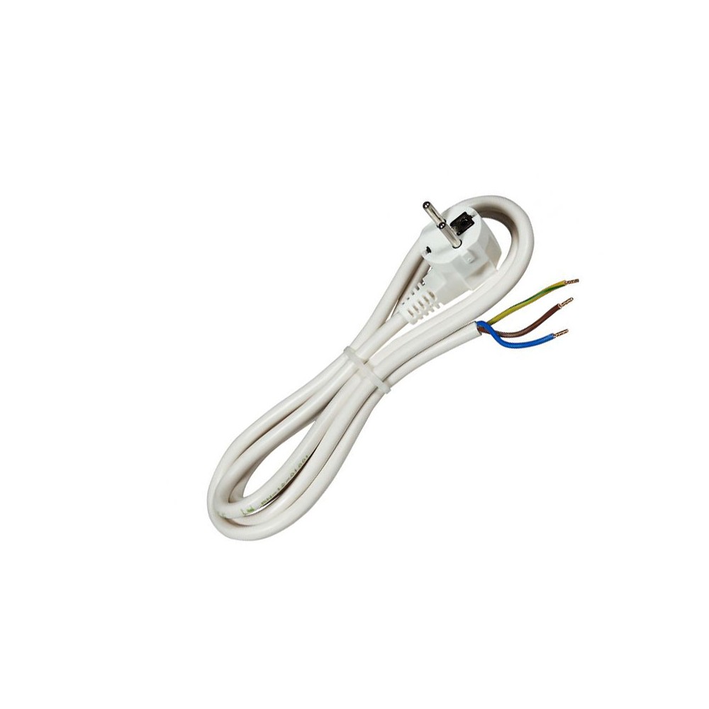 Mrezni kabel utik.3x1.5 ,2 m Beli PP/J