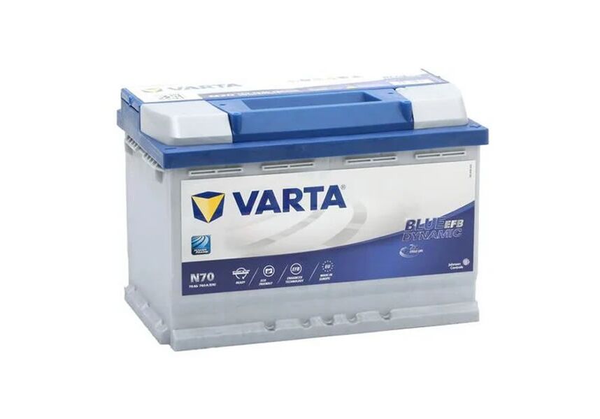 Varta 70Ah 12V 760A Blue Dynamic EFB D+ N70 570500076