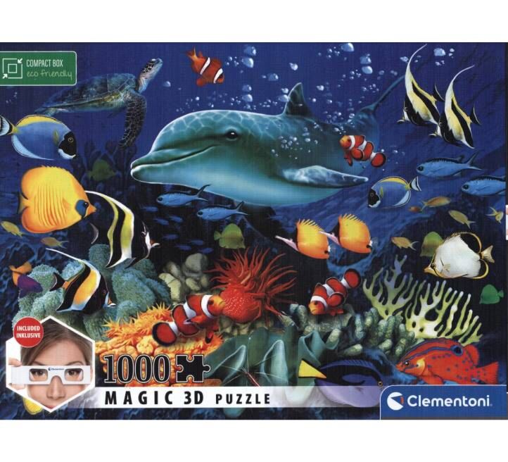 CLEMENTONI SLAGALICA PUZZLE 1000 PCS UNDERWATER WORLD 3D 59164