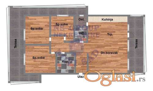 Troiposoban stan u izgradnji na Klisi 80m2