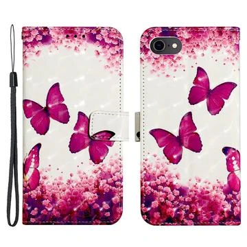 IPHONE 7/8/SE (2020)/SE (2022) WONDER SERIJA FUTROLA-NOVČANIK - ROZE LEPTIRI