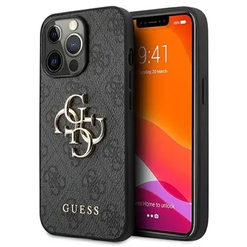 GUESS 4G BIG METAL LOGO IPHONE 13 PRO MAX HIBRIDNA MASKA - CRNA
