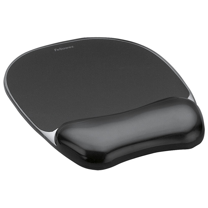 Podloga za miša sa odmaračem ergonomska Crystals™gel Fellowes 9112101 crna blister