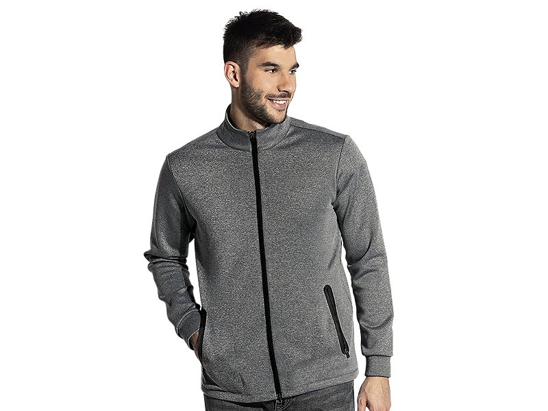 CLARK, dukserica sa visokom kragnom, 280 g/m2, pepeljasta