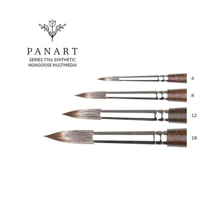 PanArt 7701 Okrugla četka - sintetičke dlake mungosa – 1