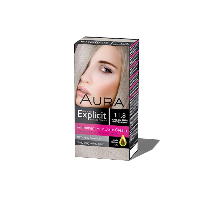 Aura boja explicit 11.8 platinasto srebrna aura