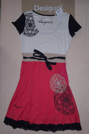 Desigual midi haljina kratak rukav M/L NOVO!%